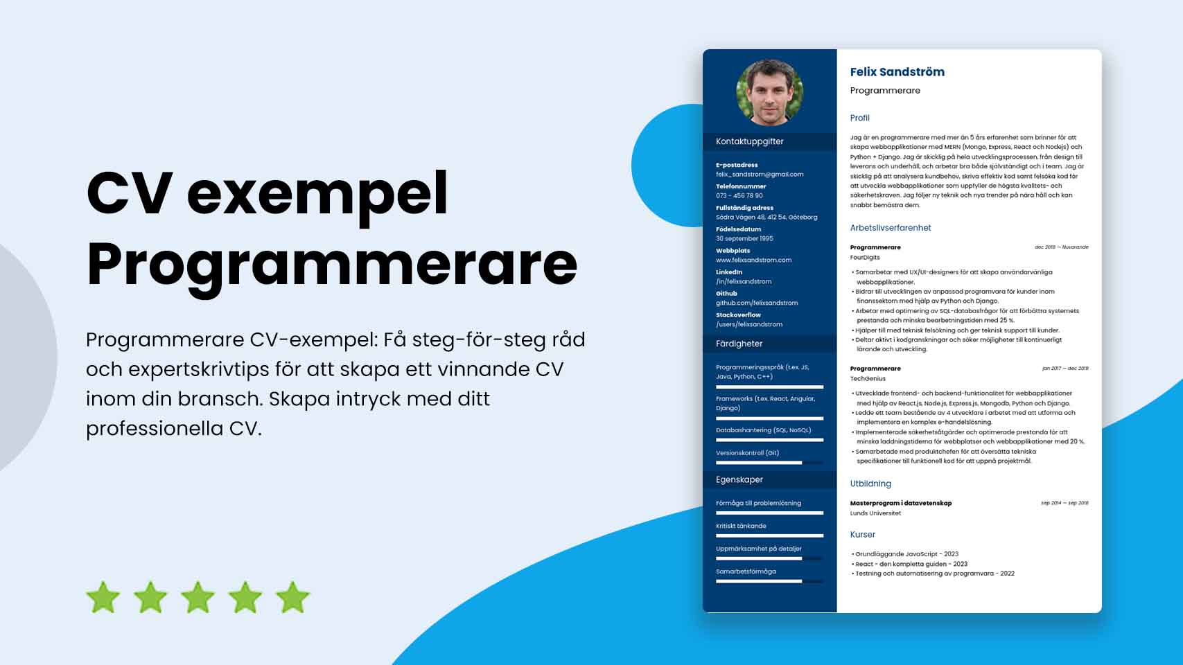 CV exempel Programmerare: Experttips och Gratis Guide (2024)