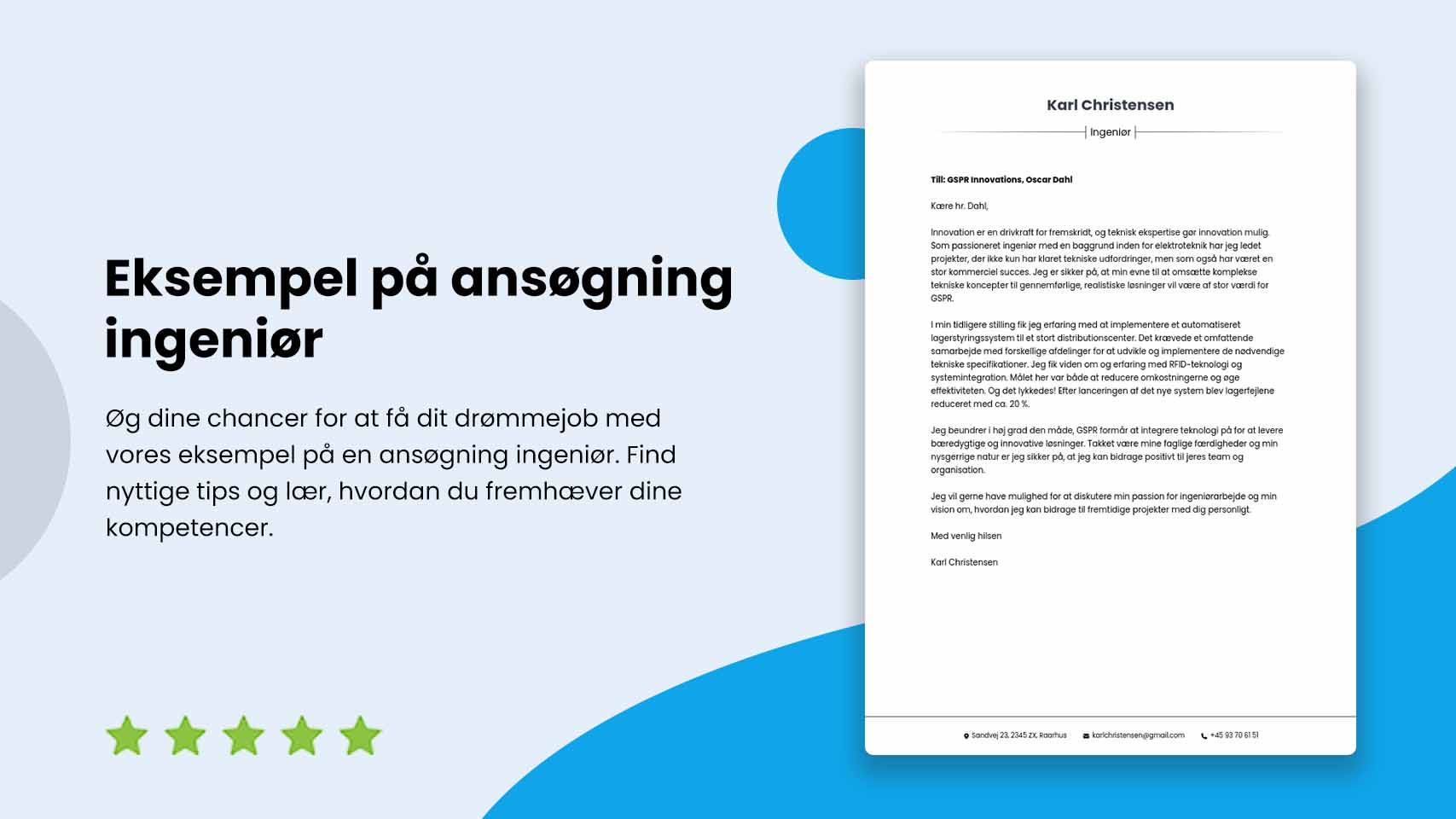 Eksempel på ansøgning ingeniør