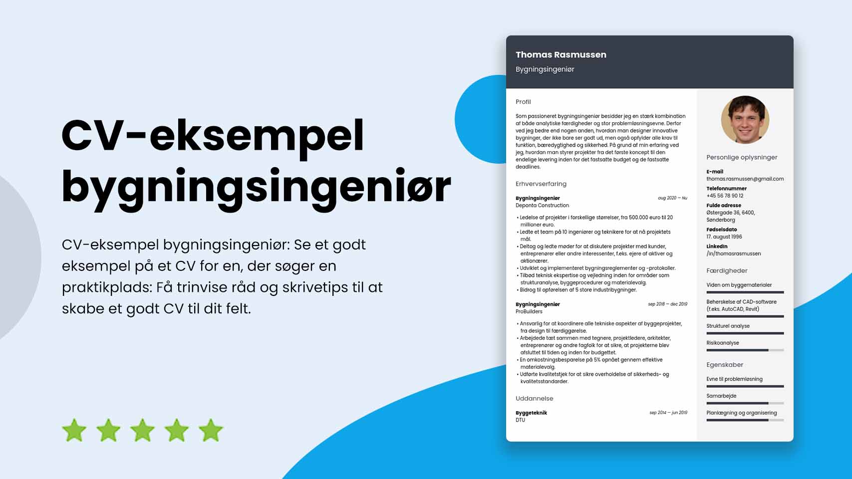 CV-eksempel bygningsingeniør