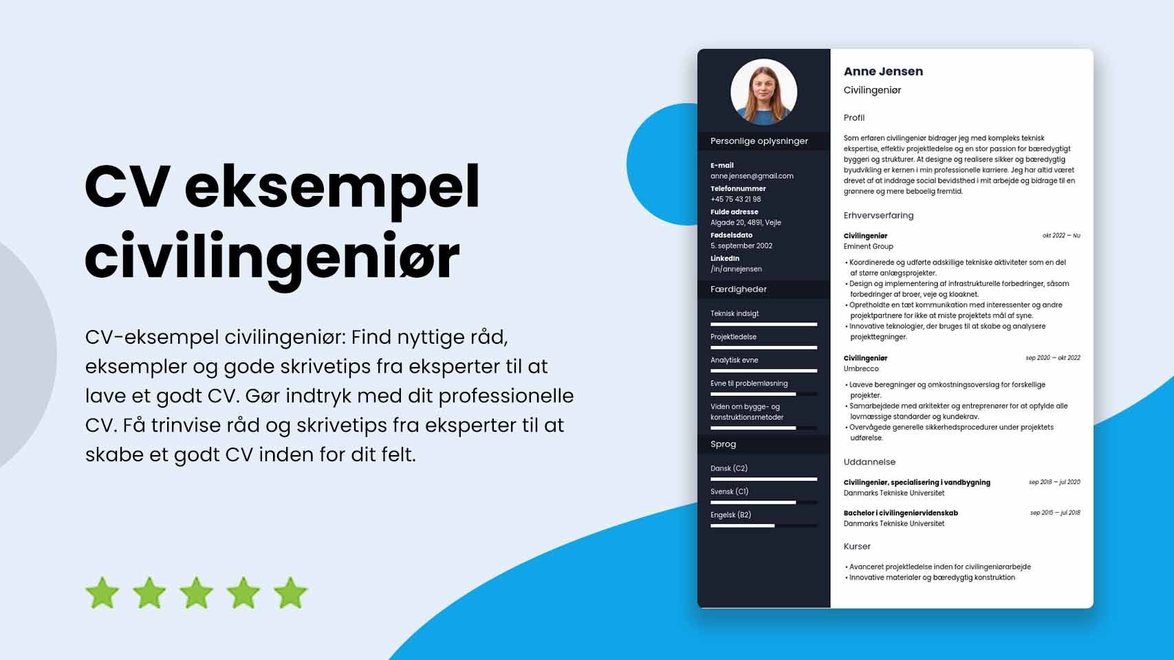 CV-eksempel civilingeniør: Skrivetips og guide (2024)