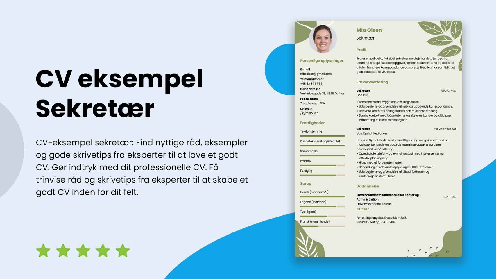 CV-eksempel sekretær: Skriveguide og nyttige tips (2024)
